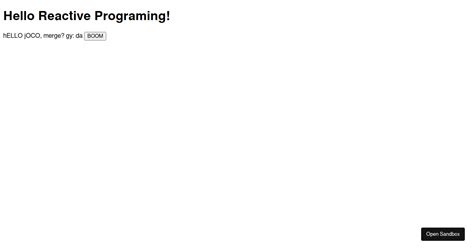 Reactive Programing Codesandbox