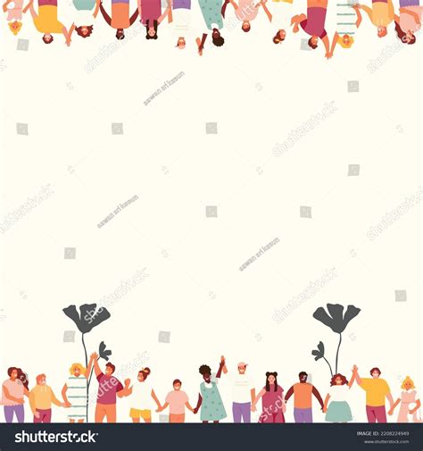 Editable Illustrated Unity Diversity Template Stock Vector Royalty Free 2208224949 Shutterstock