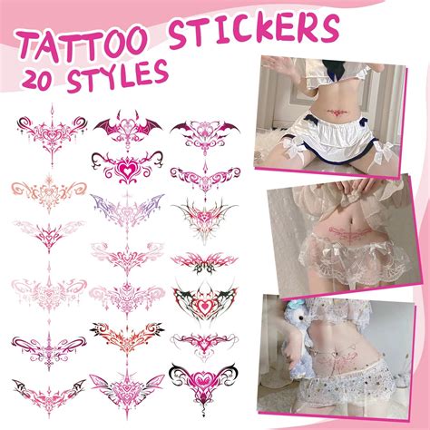 Sexy Waterproof Temporary Tattoos Succubus Designs For Women Womb