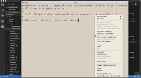Developing With Node Js On Microsoft Azure