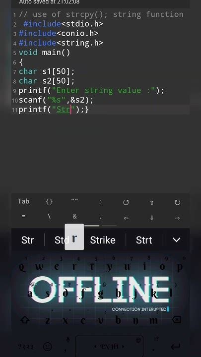 Copy The String Elements And Print It Using Strcpy Function In C Program Youtube