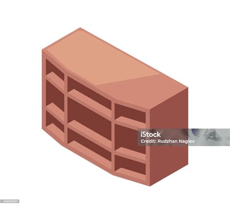 가정용 가구 등각 투영 아이콘입니다 책과 장식을 보관할 수 있는 개방형 선반이 있는 세련된 나무 캐비닛 거실 인테리어용 옷장 만화 3d 벡터 일러스트 레이 션 0명에 대한
