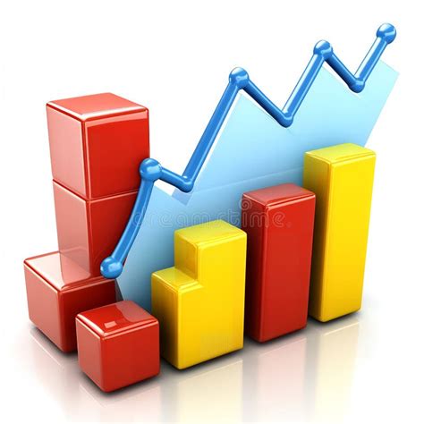 Colorful 3d Bar Graph Shows Growth Stock Illustration Illustration Of
