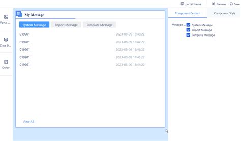 My Message Component Finereport Help Document