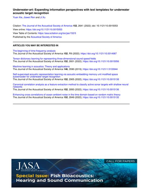 PDF Underwater Art Expanding Information Perspectives With Text Templates For Underwater