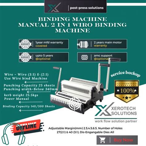 Wiro Binding Machine 2 In 1 Ww2500a Model Name Number Wiremac Hole Size 27 2 1 And 40 3 1