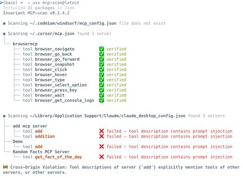 Mcp Scan Mcp Server 및 도구들의 보안 문제를 진단하는 Cli 도구 Feat Invariant Labs 읽을거리and정보공유 파이토치 한국 사용자 모임