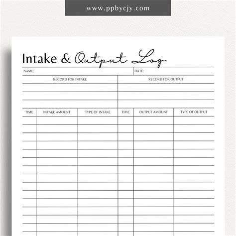 input and output log printable template track data usage and results