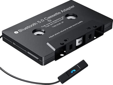 Car Cassette Aux Adapter With Microphone 35mm Cable Audio