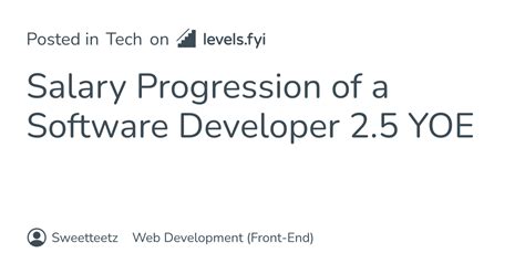 Salary Progression Of A Software Developer 2 5 Yoe Levels Fyi Community