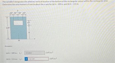 Solved The Variable H Designates The Arbitrary Vertical