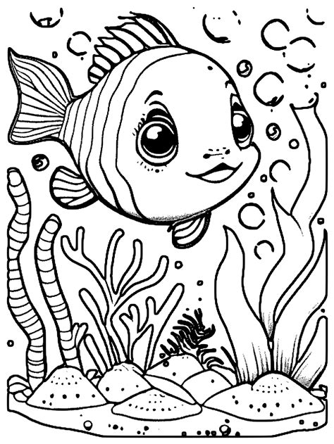 Nemo Coloring Page · Creative Fabrica