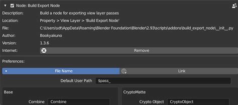 Build Export Node View Layer Pass Released Scripts And Themes