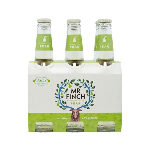 Buy Mr Finch Pear Cider Bottle 330ml 6 Pack Coles