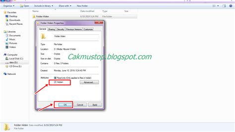 Sampai Disini Biasanya Folder Kalian Akan Tersembunyi Dengan Aman Namun Bila Masih Terlihat