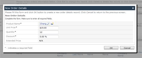 Code On Time Order Details Update “extended Price” Field