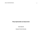 POLICY IMPLEMENTATION Docx POLICY IMPLEMENTATION 1 Policy