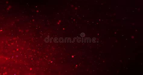Pattern Red And Futuristic Particles With Space In Dispersion Flow Or Small Glowing Lights In