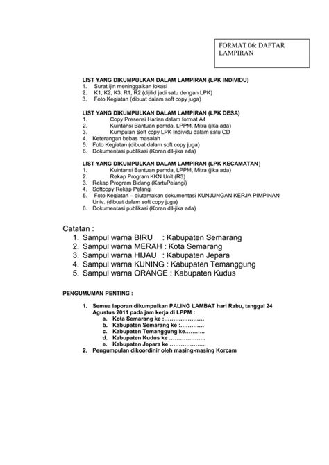 Format Lpk Laporan Program Kerja Pdf