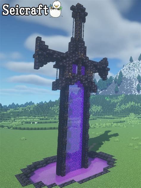 Sword Nether Portal Schematic 14 Cool Minecraft Build Ideas