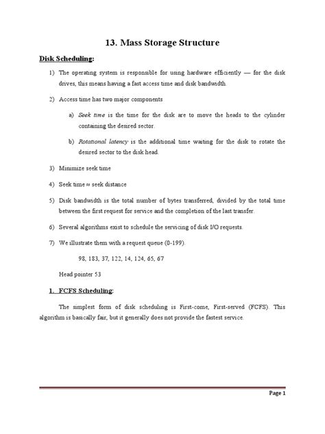mass storage structure pdf scheduling computing disk storage