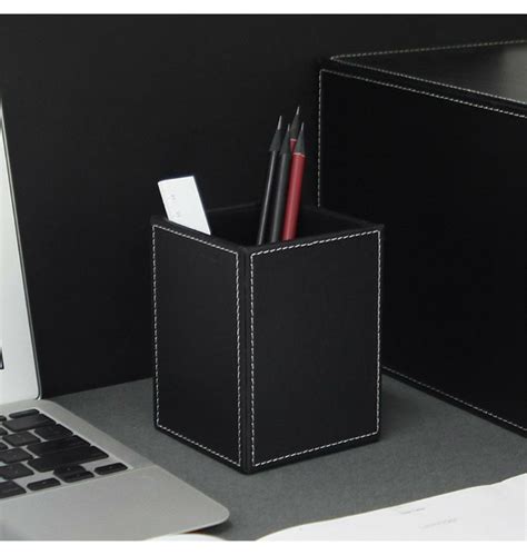 고급 펜꽂이 스티치 책상 연필 꽂이 색연필꽂이 펜트레이 펜진열대 오거나이저 볼펜꽂이 문구정리함 필기구정리 티몬