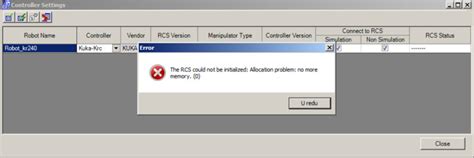 Kuka Rcs Initialization Failed Processsimulatestandalone