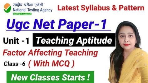 Ugc Net 2023 June Paper 1 Preparation Unit Wise Teaching Aptitude NET SET JRF Divya