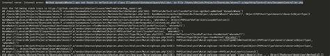 Internal Error Method Dynamicwhere Was Not Found In Reflection Of