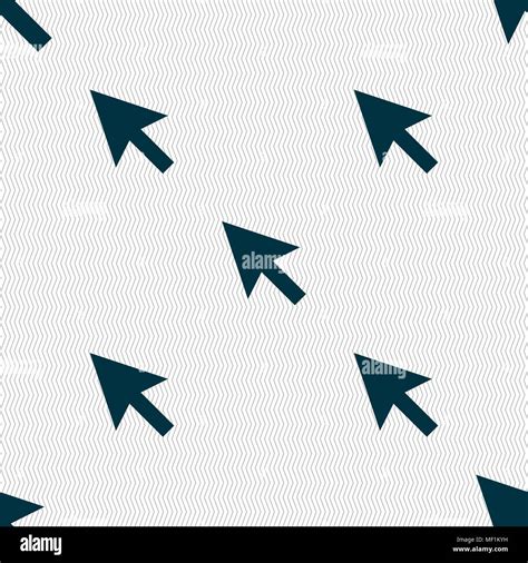 Arrow Cursor Computer Mouse Icon Sign Seamless Pattern With Geometric Texture Vector