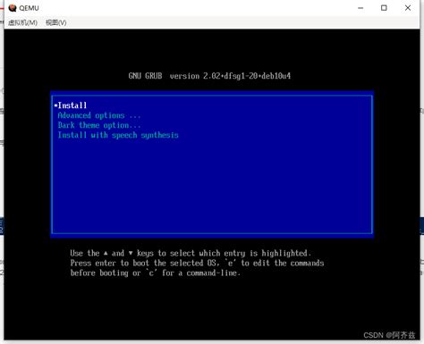 使用qemu在windows上模拟arm平台并安装debian10 Arm系统（cd镜像） 安装记录arm Qemu模拟windows Csdn博客