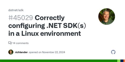 correctly configuring sdk s in a linux environment · issue 45029 · dotnet sdk · github