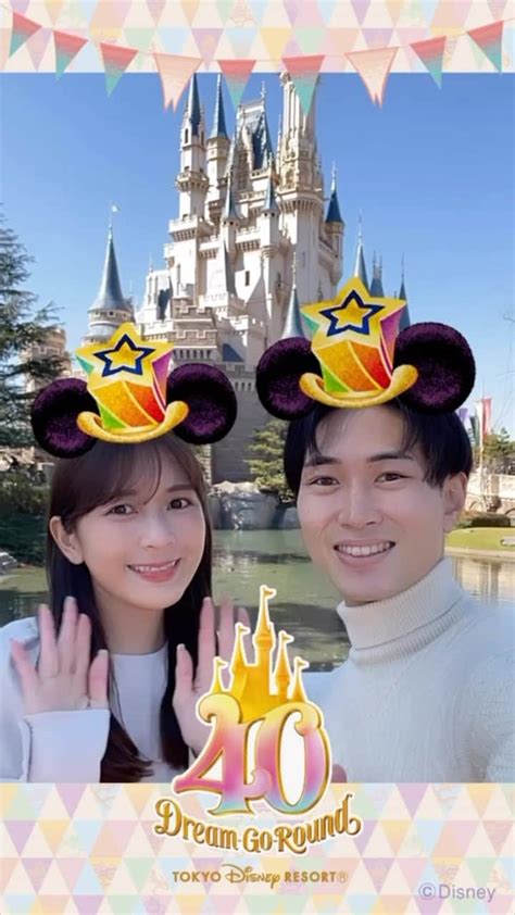 東京ディズニーリゾートさんのインスタグラム動画 東京ディズニーリゾートinstagram「⁡ 📷今だけの特別なフィルターで写真を撮ろう