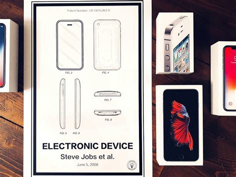 Retro Patents Electronic Device IPhone Patent Poster Is Stunning Art Of The Early Device
