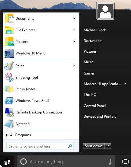 How To Get A Windows Like Start Menu In Windows