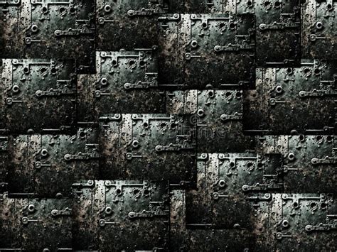 Black And White Metal Texture Overlapping Metal Panels Create A Rugged