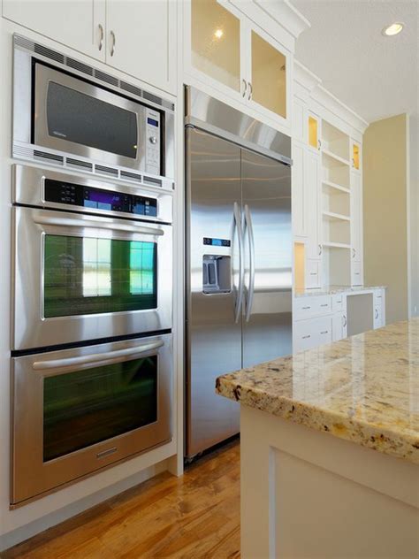 You Could Put The Ovens Next To The Fridge With A Microwave On Top