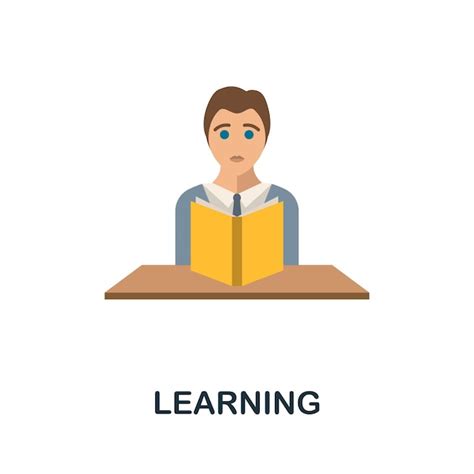 Premium Vector Learning Flat Icon Colored Sign From Machine Learning Collection Creative