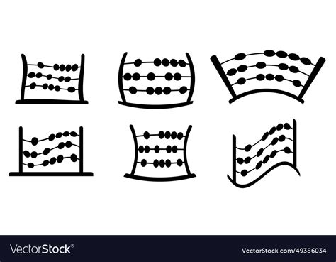 Old School Abacus Calculating Tool Education Vector Image