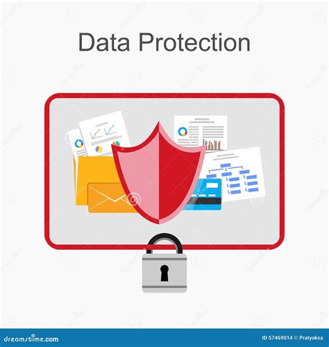 Data Protection Illustration Stock Vector Illustration Of Computing Cloud 57469014