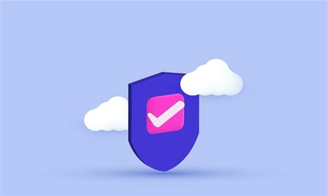 Illustration Cloud Computing Storage Security Vector Icon 3d Symbols Isolated On Background