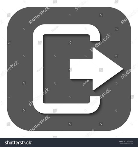 Exit Bag Icon Logout Output Outlet Stock Vector Royalty Free 296769398 Shutterstock