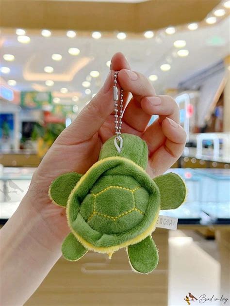 Bird In Bag Adorable Mini Sea Turtle Plush Keychain For Her Turtle