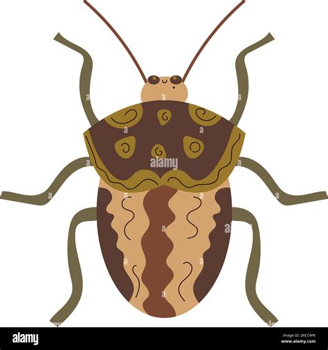 Isolated Colored Ladybug Sketch Character Vector Stock Vector Image