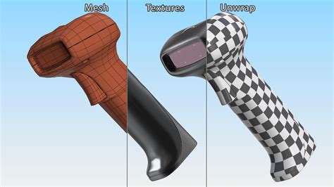 2d Scanning Barcode Scanner 3d Model 19 3ds Blend C4d Fbx Max