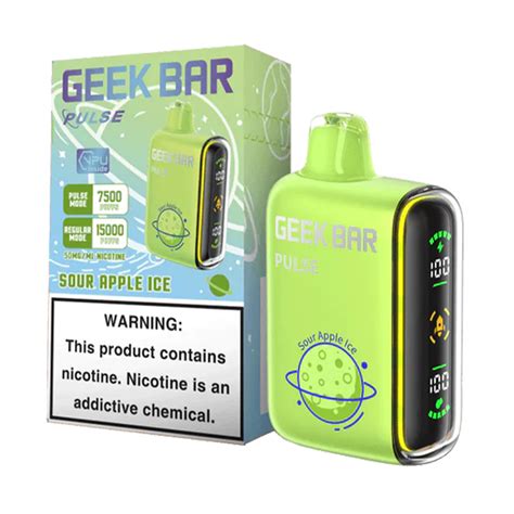 Geek Bar Pulse 5 Disposable Sour Apple Ice KLOWDZ Vapor Smokeshop