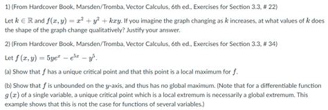 Solved From Hardcover Book Marsden Tromba Vector Chegg