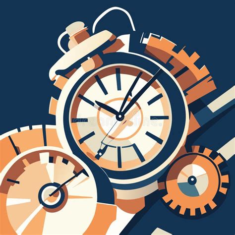 Stopwatch And Gears Time Management Concept Stock Vector Illustration Of Instagram Minute