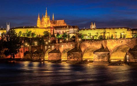 Download Blanket Of Lights At Prague Castle Wallpaper
