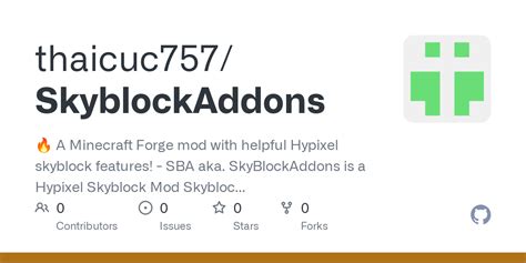github thaicuc757 skyblockaddons 🔥 a minecraft forge mod with